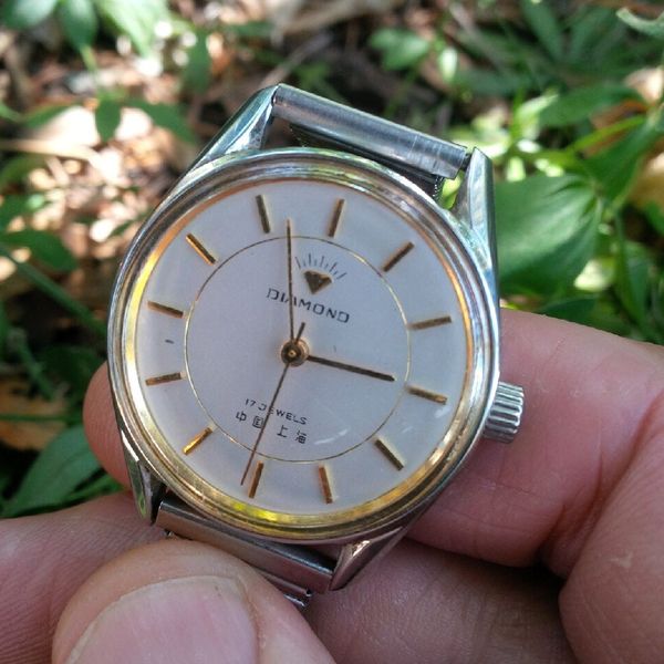 Diamond Watch Company (?) 17 jewel handwind Chinese mechanical watch ...