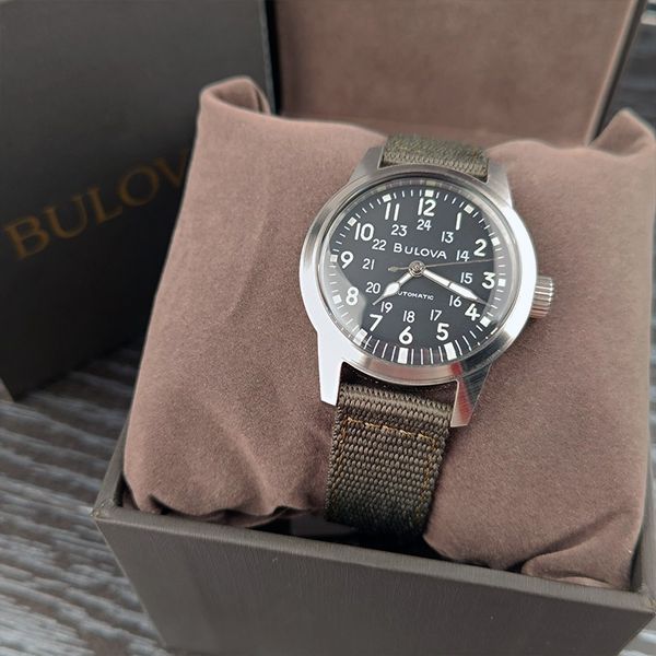 Bulova Men's New Military VWI Special Edition Black 38MM Automatic ...