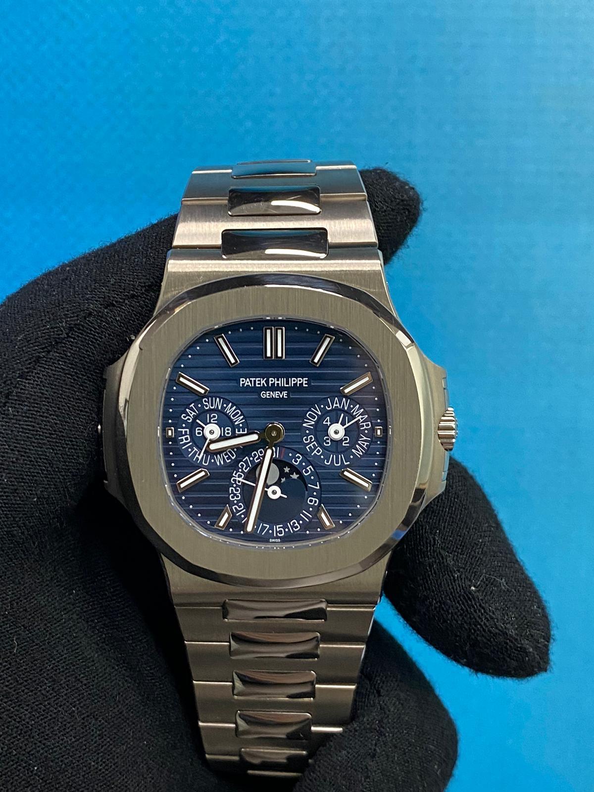 BNIB 2020 Patek Philippe 5740/1G Perpetual Calendar Nautilus White Gold ...