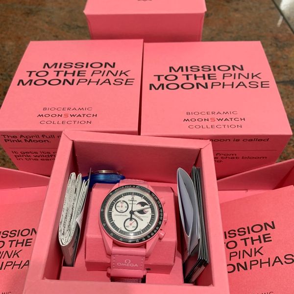 Swatch Omega Pink Moon moon phase | WatchCharts Marketplace