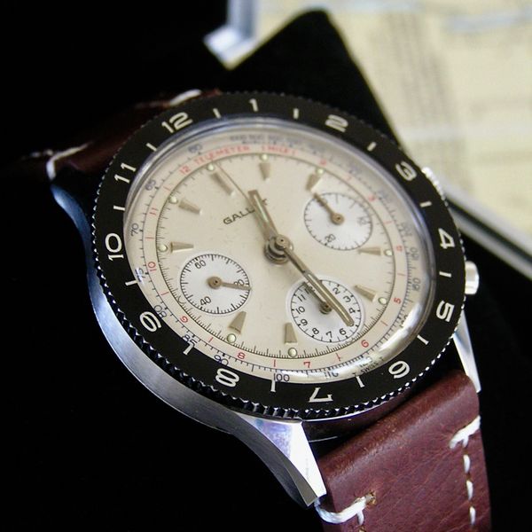 FS - Vintage Gallet Val 72 chronograph Boxes / Papers beautiful ...