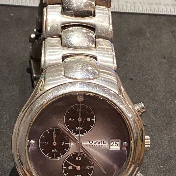 Sharp & Clean Men's FOSSIL ARKITEKT Chronograph Quartz Watch in Working ...