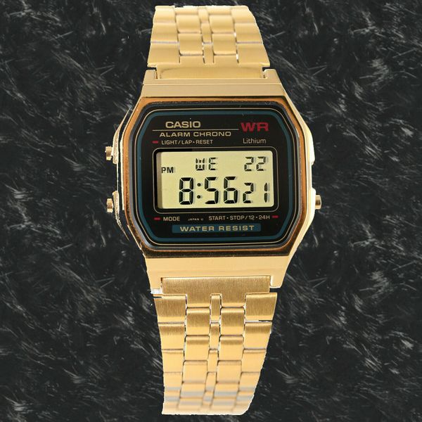 Casio AUTHENTIC A159WGEA-1D Digital Gold Watch Stainless Steel Gold ...