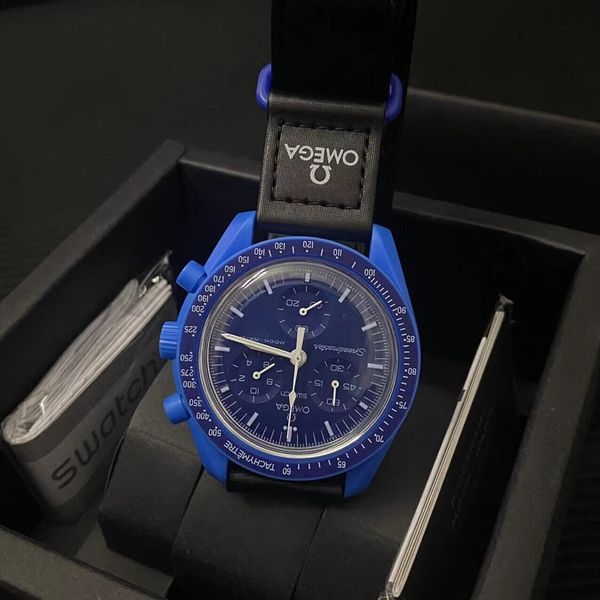 New Swatch x Omega Bioceramic Moonswatch Mission To Neptune Watch ...