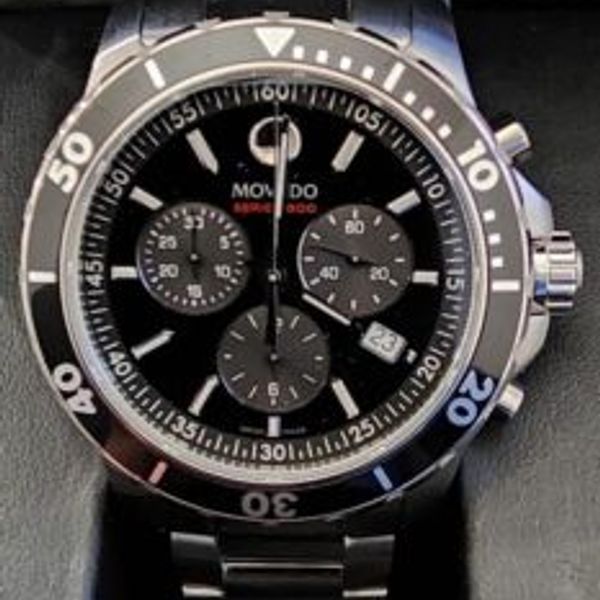 Movado Series 800 Chronograph SWISS Quartz Stainless Steel Men's Watch ...