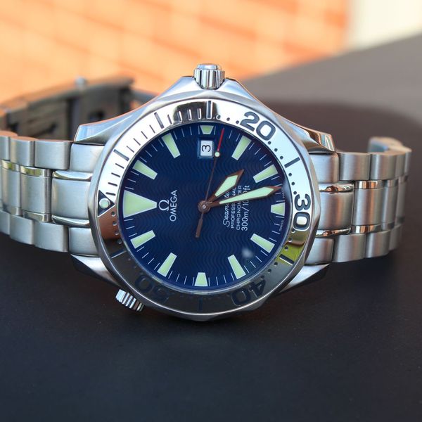 BARGAIN! Omega Seamaster Pro 300M SMP Electric Blue Wave Sword Hands 41mm Full Size Automatic ...