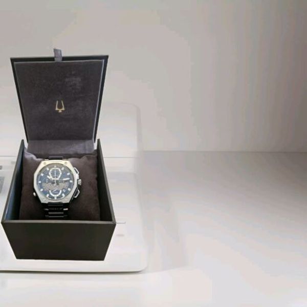 Bulova Precisionist X Chronograph Stainless Steel/Blue Men's Watch ...