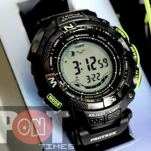 Watch Casio Protrek Tough Solar Power Triple Sensor Men's Watch PRG ...