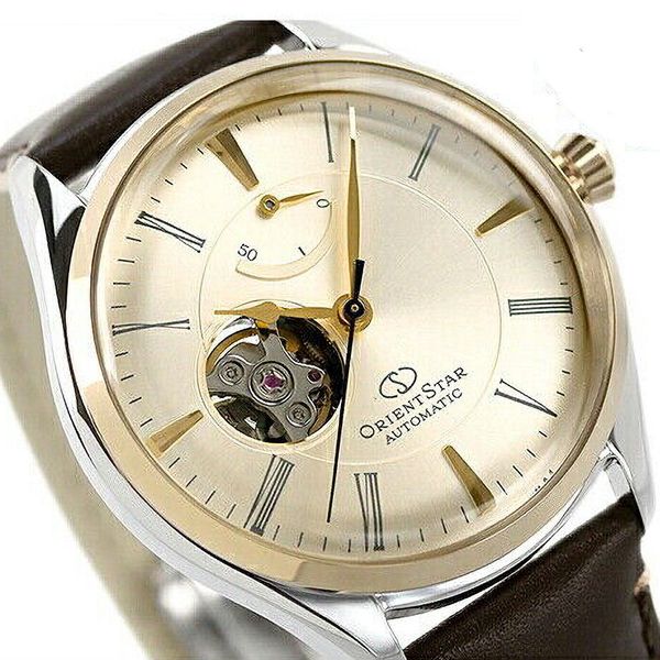 ORIENT STAR RK-AT0201G Classic Skeleton Automatic Watch Champagne Gold ...