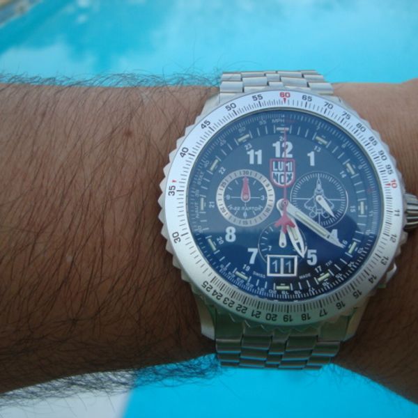 Luminox F-22 Raptor 200m titanium on bracelet - MINT | WatchCharts