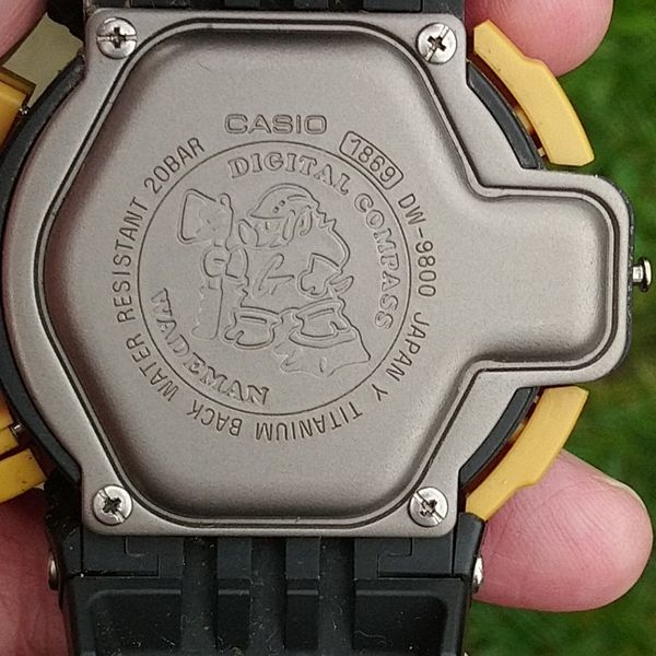 Vintage Casio G-Shock DW-9800 Wademan Digital Compass. NO SHROUD. Orig ...