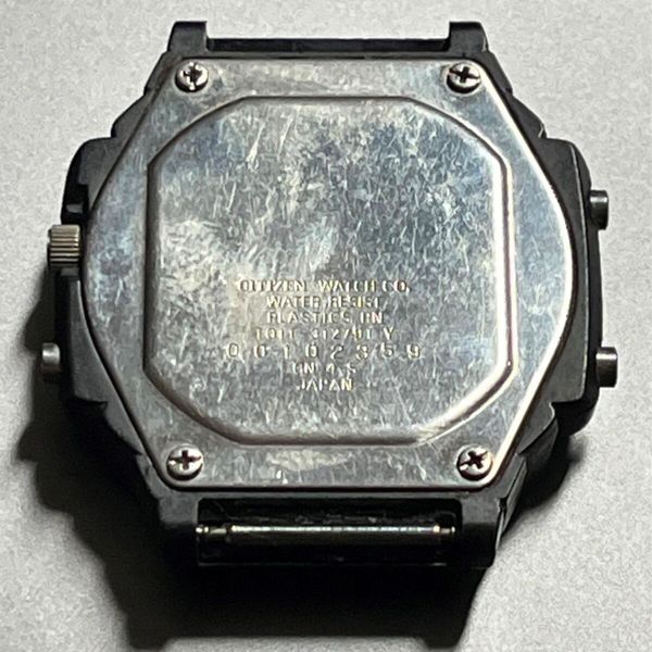 Vintage CITIZEN T011-312791 Men's Black Digital & Analog Quartz Watch ...