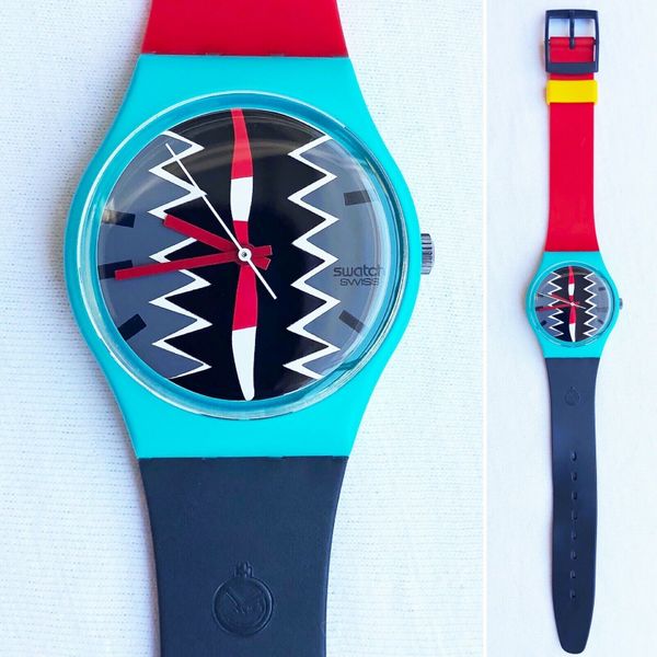 Swatch " Tonga " GL100 from 1986 - with " Fachhandel Logo " on the ...