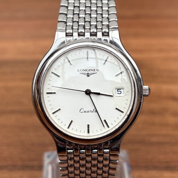 Longines Flagship 7150 men's watch, quartz, works well, vintage patina ...