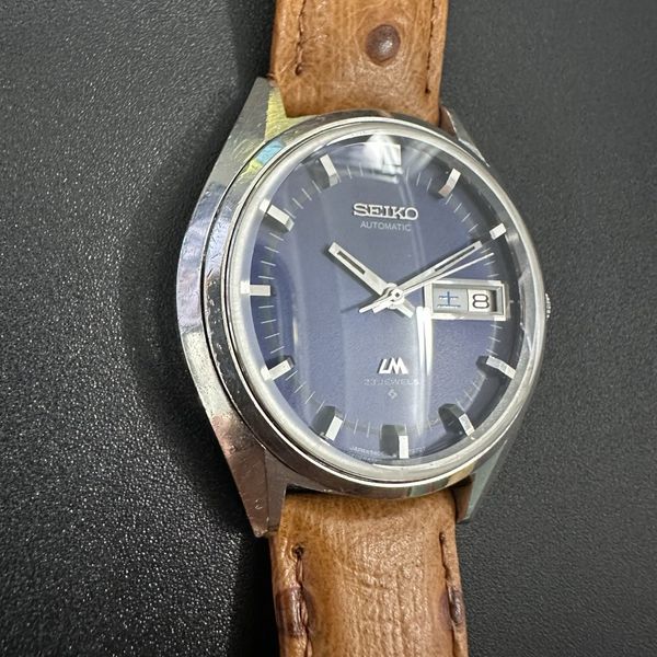 Vintage 1971 SEIKO Lord Matic LM Blue Dial Automatic 5606-7190 | WatchCharts Marketplace