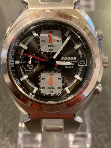 Rare Pulsar Spoon Seiko Chronograph V657-6030 Black Dial | WatchCharts