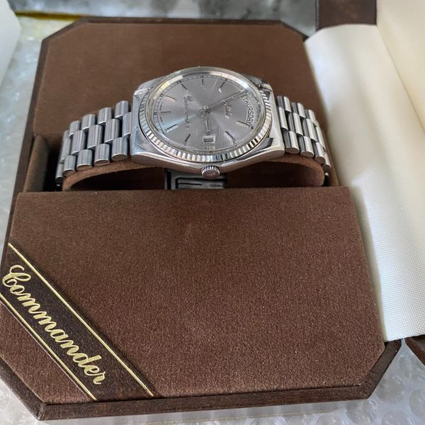 Vintage Mido Commander President Automatic Silver Dial Stainless Steel ...