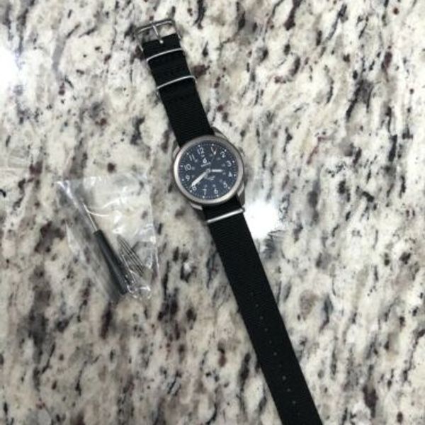 Boldr Venture Field Watch Black Strap Titanium Quartz with Accessories ...