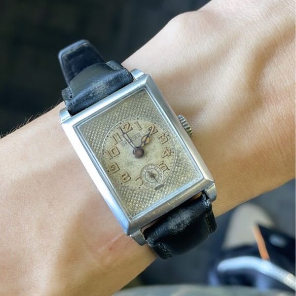 1940s Rare Vintage Goering Swiss Deco tank watch | WatchCharts Marketplace