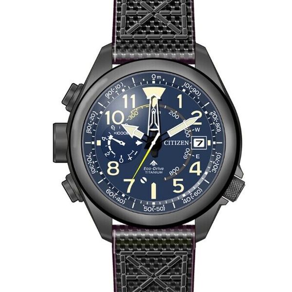 Citizen Men 's Land Altimeter Compass Date Eco-Drive Navy Watch 47 MM ...