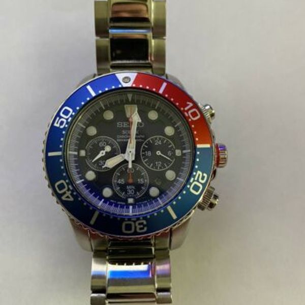 Seiko Prospex Blue Men's Watch - SSC019 - Parts Only | WatchCharts