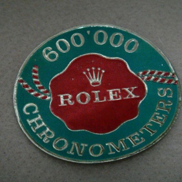 FS.Vintage ROLEX "600'000 CHRONOMETERS" Sticker | WatchCharts Marketplace
