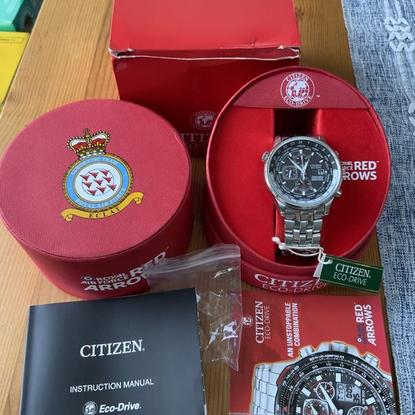 Citizen Red Arrows CA0080-54E Eco-Drive World Time Chronograph Watch ...