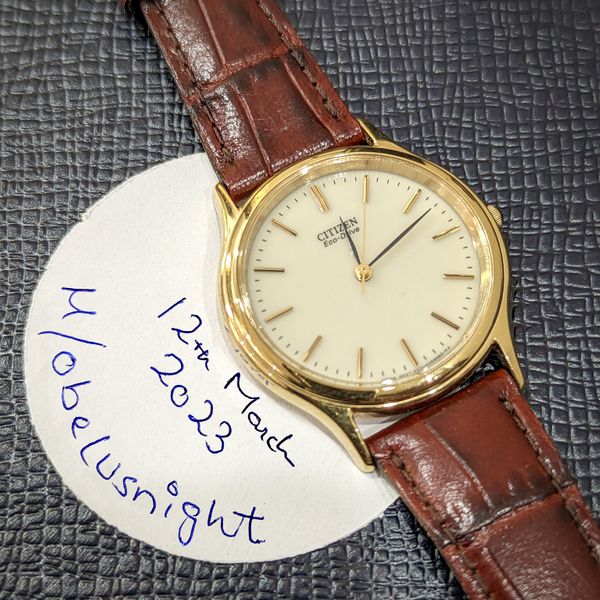 [WTS] NOS Citizen EcoDrive - E031 K006023 HSW - Gold-Plated - 1990’s ...