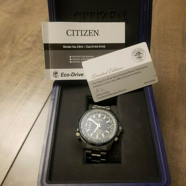 CITIZEN ECO-DRIVE RADIO CONTROLLED WATCH BLUE ANGELS ALL TITANIUM -CB ...