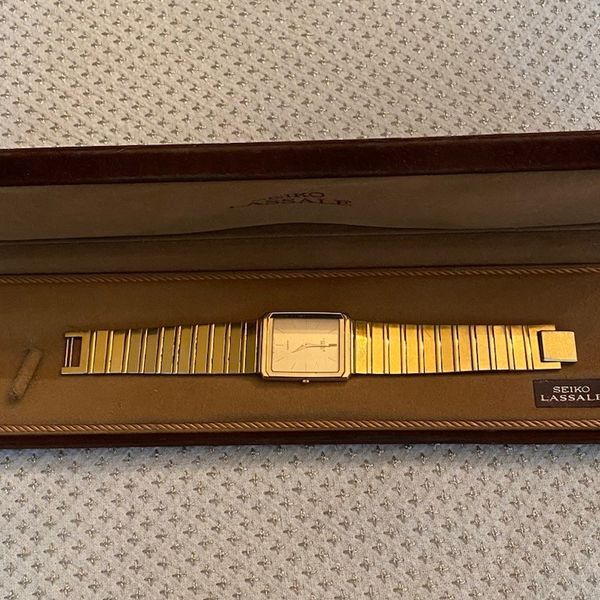 Vintage Ladies Seiko Lasalle Gold Colored Stainless Steel Watch 380233 | WatchCharts Marketplace