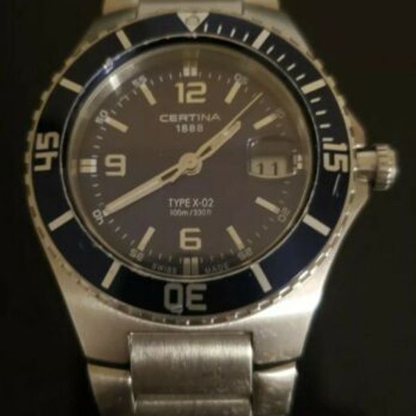 CERTINA 1888 DS TYPE X-02 100M/330FT DATE QUARTZ MEN'S WATCH ...