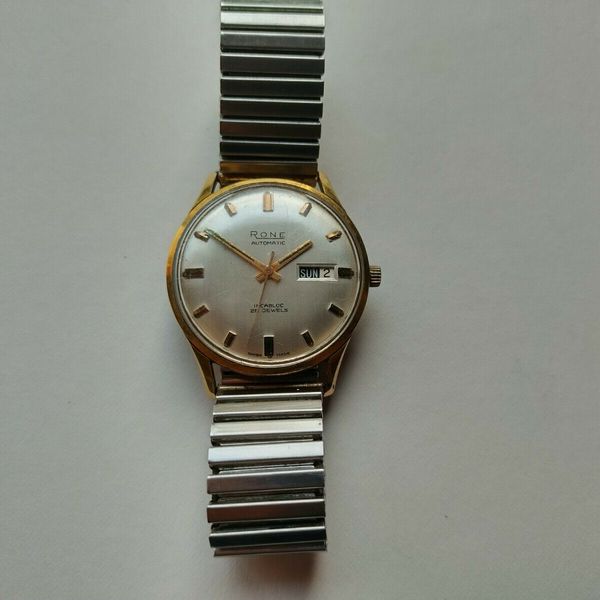 Vintage Rone 25 Jewel Automatic Day Date Wristwatch | WatchCharts Marketplace