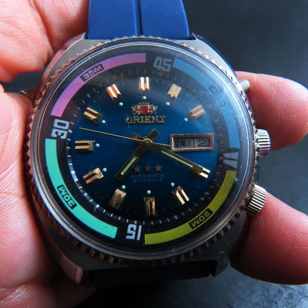 Japan Orient Three Star Daydate 46943 Movement Automatic Men Watch ...