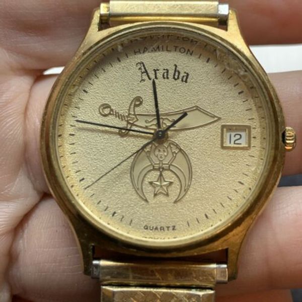 Vintage Shriners Emblem Hamilton Men's Quartz Wrist Watch | WatchCharts ...