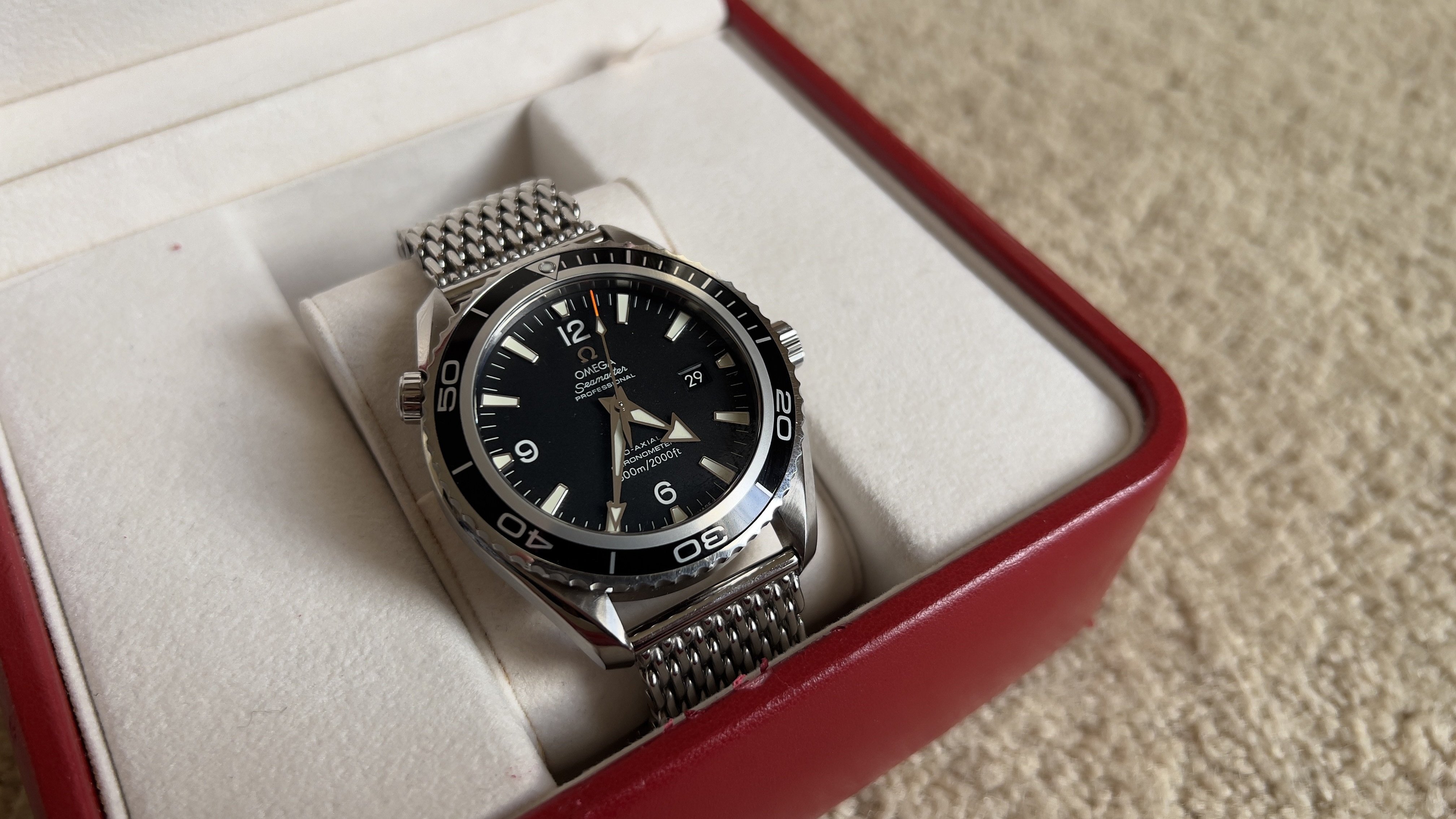 [$3,600 USD] FS: Omega Planet Ocean XL 2500D w/ SharkMesh+Ploprof Clash ...