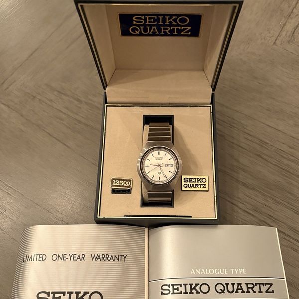 Vintage Seiko SQ Quartz 7546-8279, Day/Date 38mm With Box & Papers | WatchCharts Marketplace