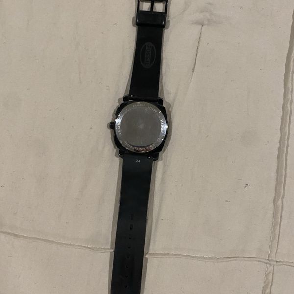 Fossil Watch FS4487 Men's Black Analog Black Dial Quartz. Needs Battery ...