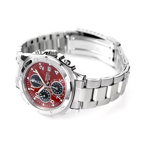 SEIKO Chronograph RED SND495 For men Watch New with box | WatchCharts ...