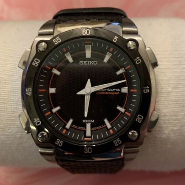 Seiko Sportura Duo-Display SNJ021P [1/1000 Chronograph, 100M WR ...