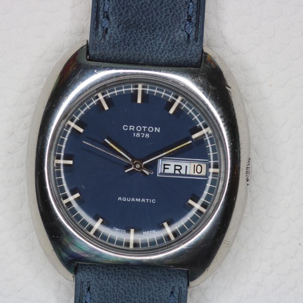 [WTS] Croton 1878 Aquamatic Blue Dial Day Date | WatchCharts Marketplace