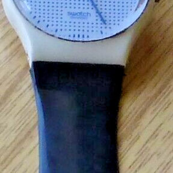 SWATCH 1985 RARE WATCH " DOTTED SWISS " GW 104 NEW BATTERY WORKING ...