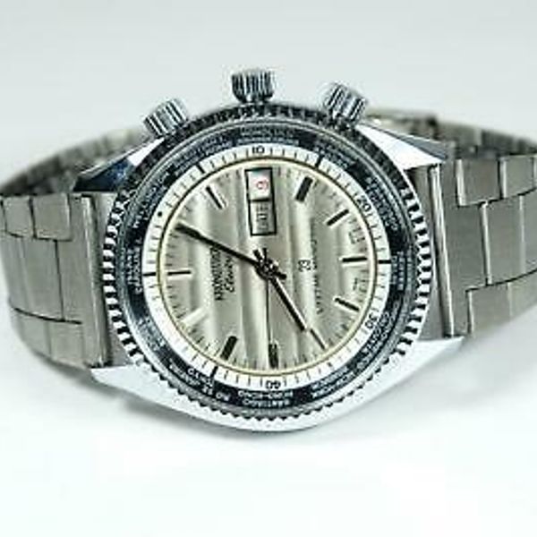 Kronotron Electra Silver Men's Watch WORKING - World Time GMT Wind Up ...