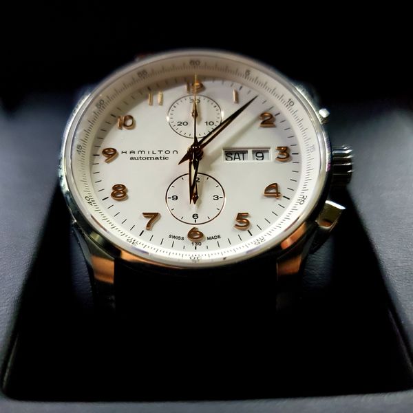 [WTS] Hamilton Jazzmaster Maestro Chronograph with White and Rose Gold ...