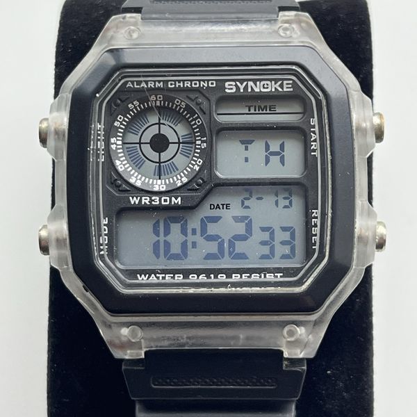 Gorgeous Casio Royale Style Mens See Thru Clear & Black Digital Watch ...