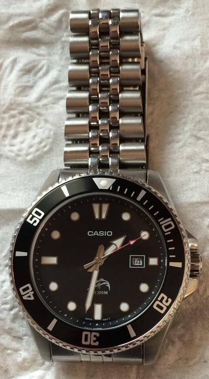 SOLD Casio MDV106 On A SKX Jubilee + OEM Band Box Stand $60 OBRO ...