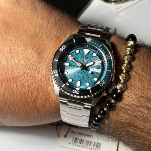 Seiko 5 Sports Collection transparent dial Turquoise SRPJ45 automatic ...
