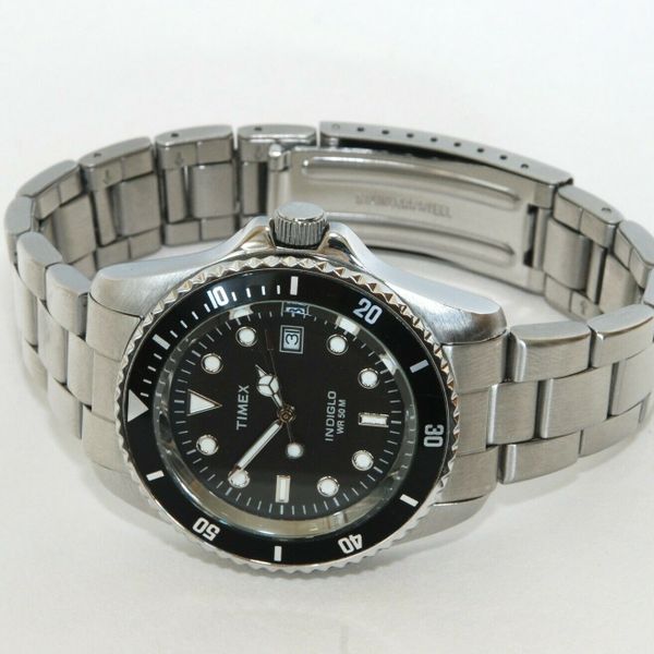 Vintage Timex Submariner Indiglo Diver Diving Style Dive Watch ...