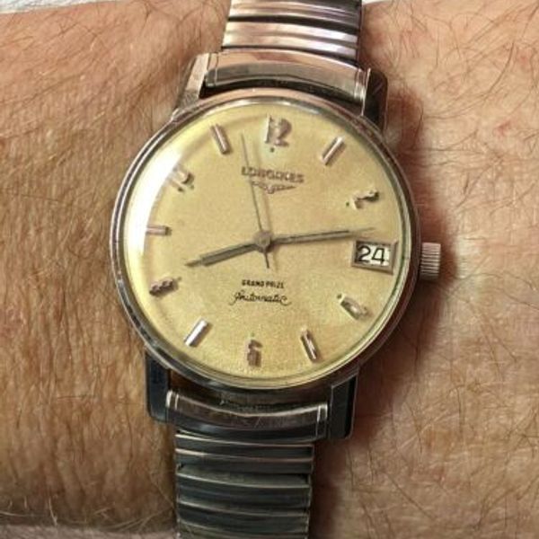 Vintage 1966 Longines Grand Prize Automatic Stainless Watch Cal 345 17J ...