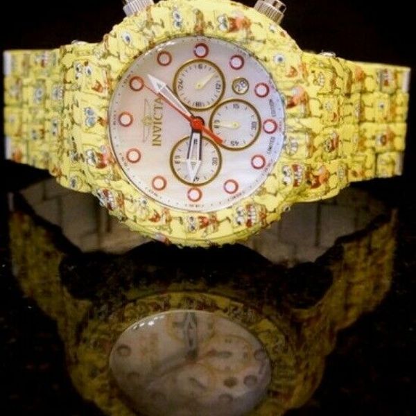 Invicta Mens 52mm Grand Pro Diver HydroPlated L.E "SPONGEBOB ...
