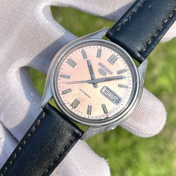 Vintage Seiko 5 Automatic Pearl Blush Dial Japan Made Men's Watch 6309-8670 | WatchCharts ...